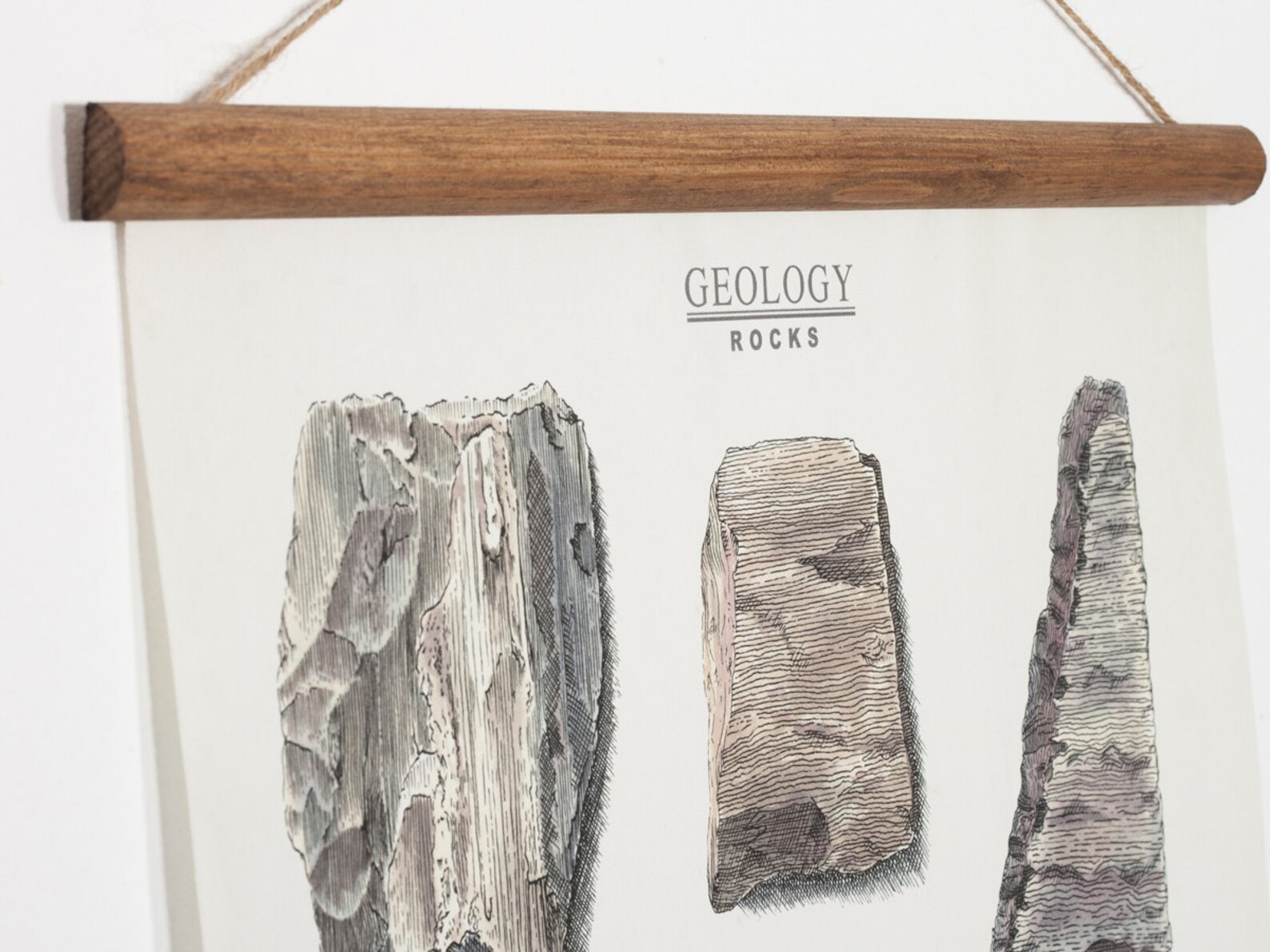 Geology Rocks Canvas Poster Vintage Educational Chart | Etsy