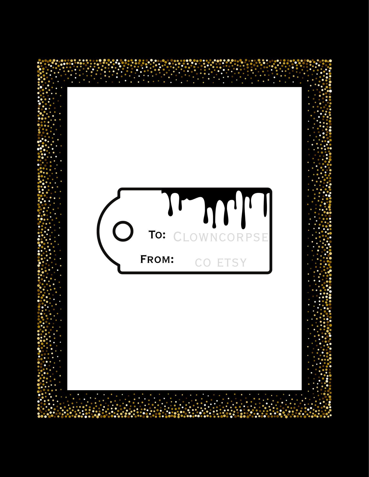 Goth Horror Gift Tags Printable | Alternative Dark Christmas Tags ...