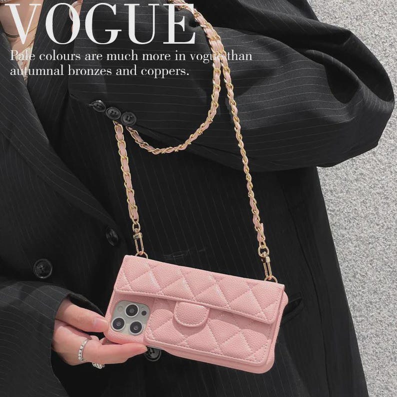 Quilted Flap iPhone Case With Chain Crossbody Wallet Leather iPhone 12 ...