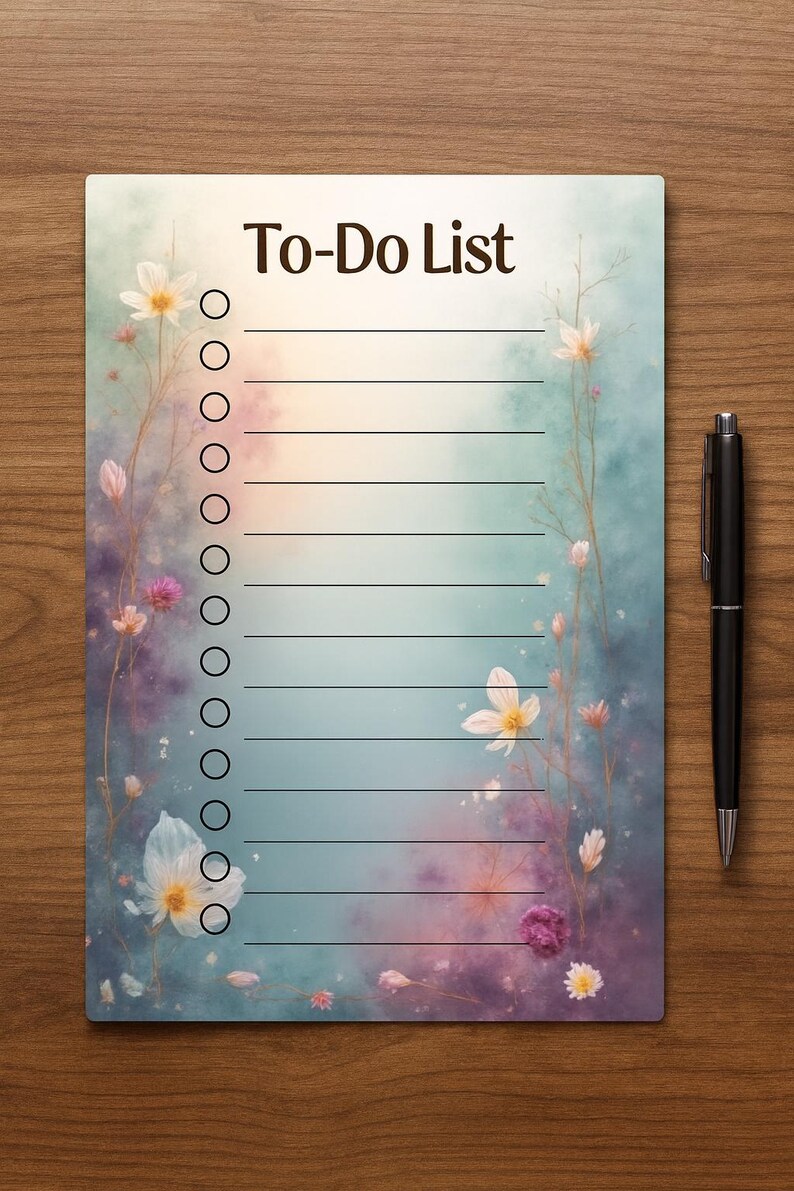 To-do List Printable Pack4 Floral Aesthetic Planner Pages,pastel Task ...