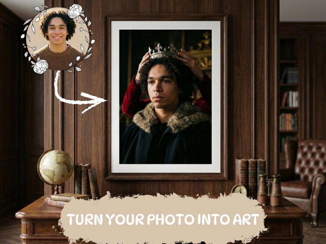Custom Royal King Portrait, Personalized Historical Renaissance Art ...
