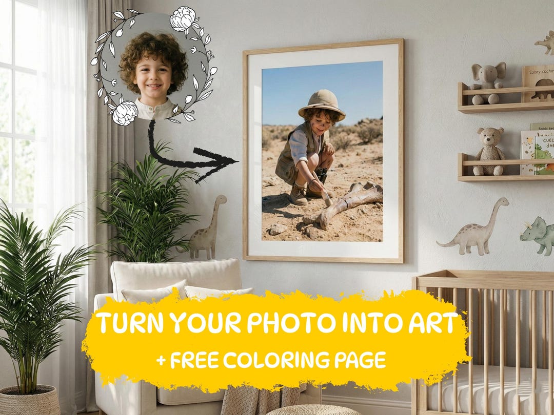 Custom Archaeologist Portrait, Adventure Nursery Decor (digital ...
