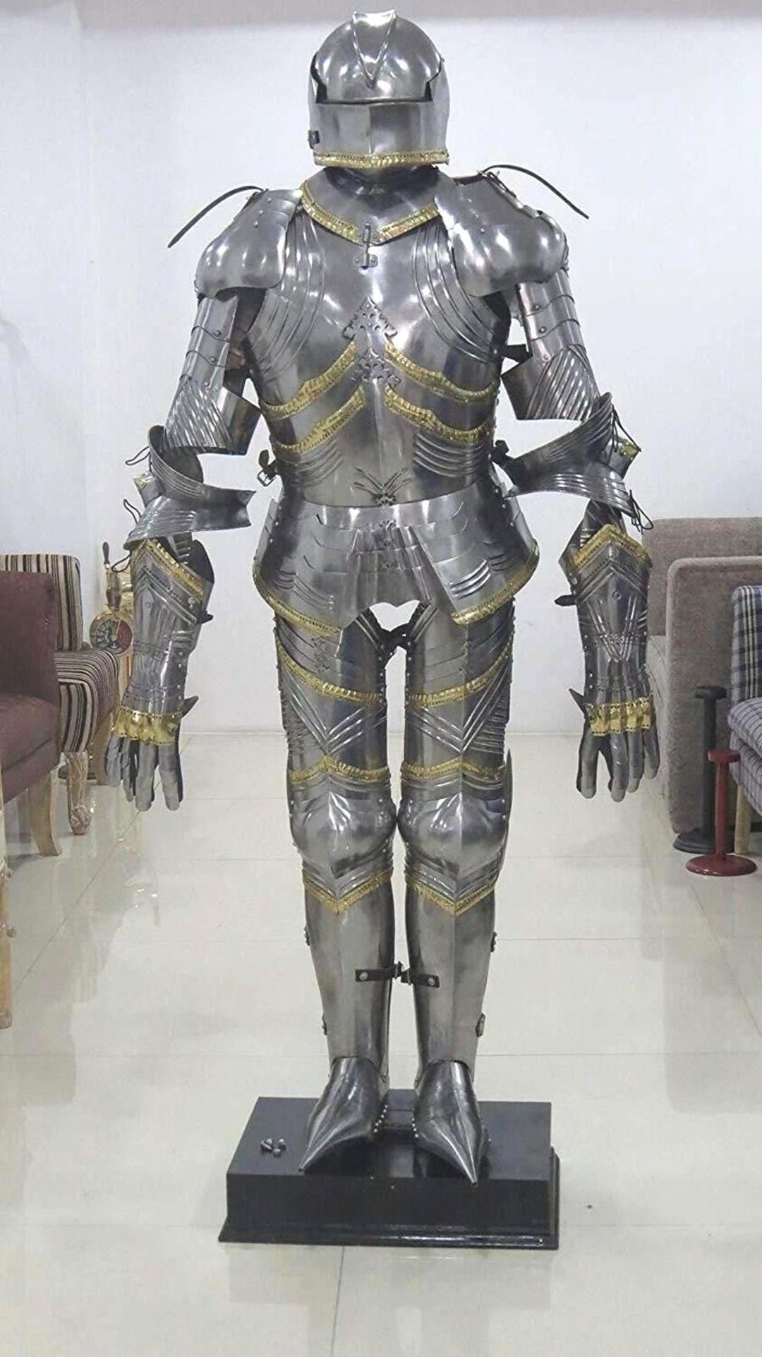 Wearable Gothic Steel Full Suit of Armor – Medieval Knight Cosplay ...