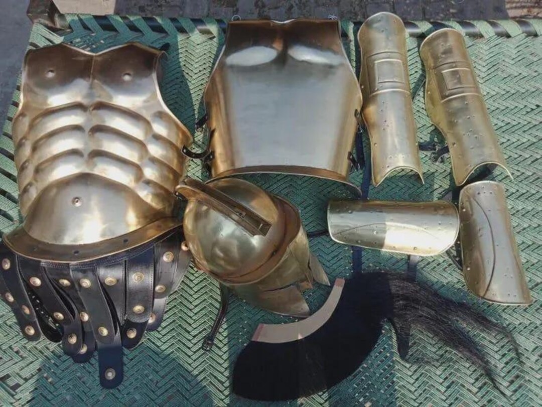 Medieval Muscle Cuirass Armor Set Chest Armor With Shoulder, Arm & Leg ...