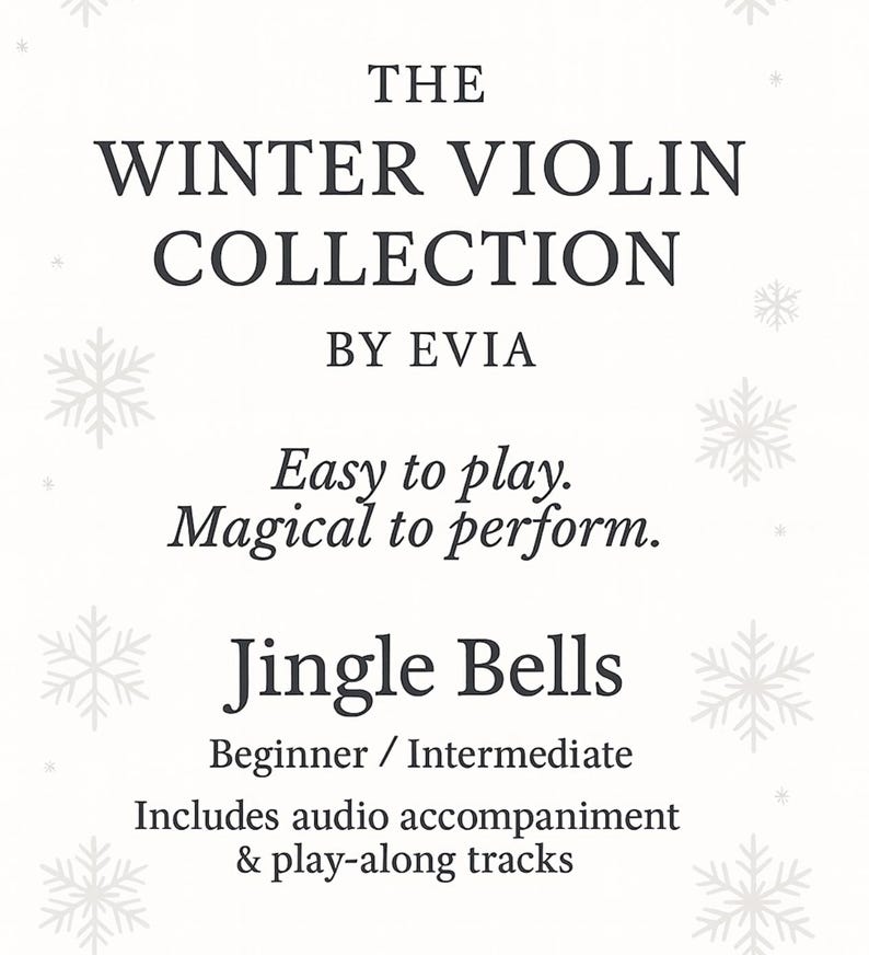 Jingle Bells Violin Sheet Music (PDF + Audio) | Beginner/intermediate ...