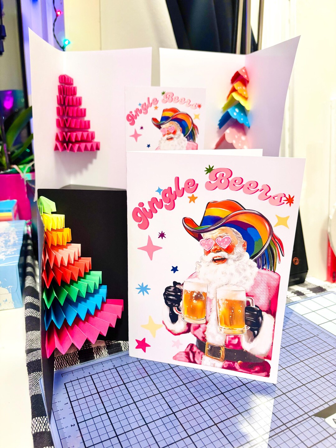 JINGLE BEERS | Handmade Queer Christmas Cards - Etsy