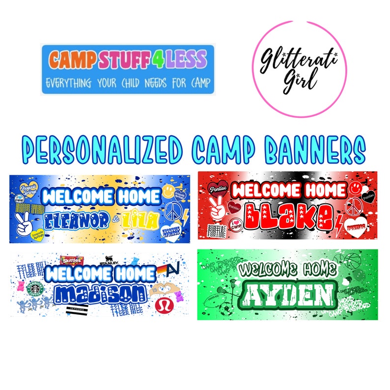 Large Personalized Custom Camp Banner - Etsy