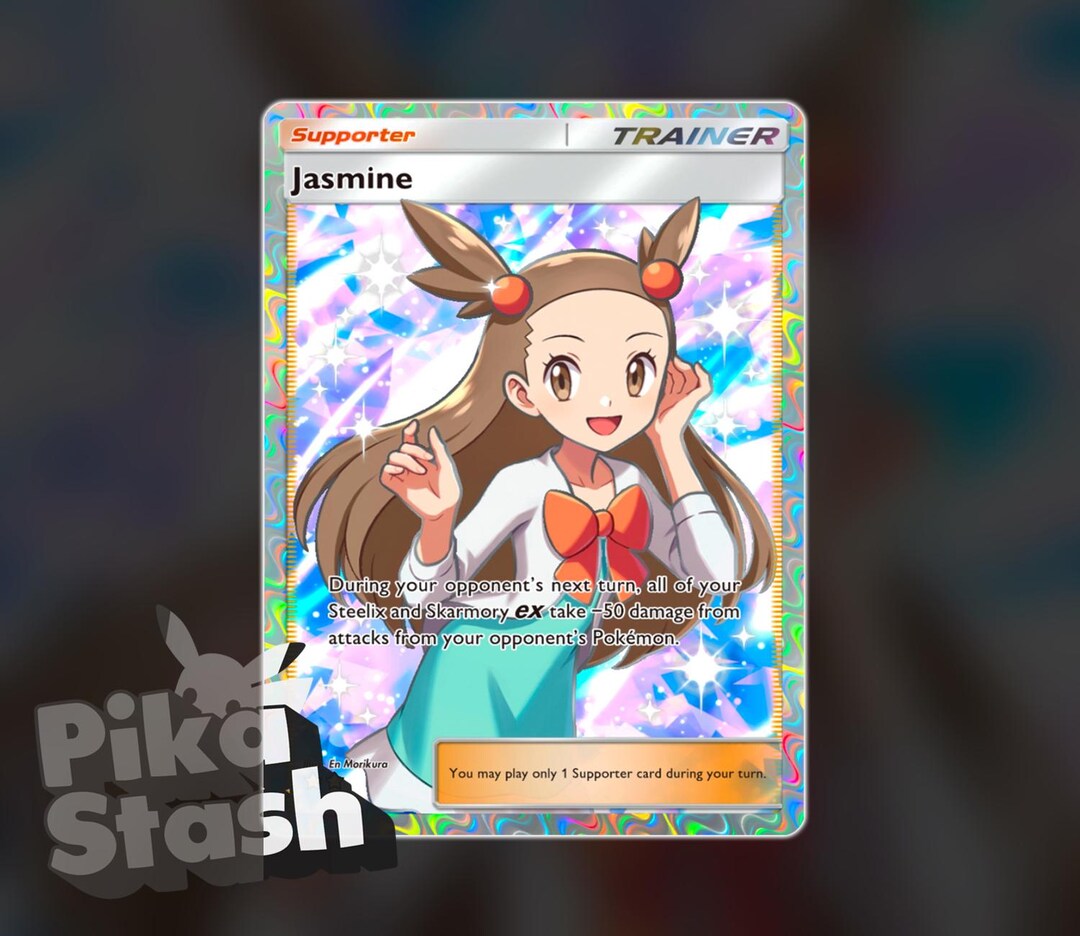 Custom Pokemon Card Trainer Jasmine TCG Pocket Foil - Etsy