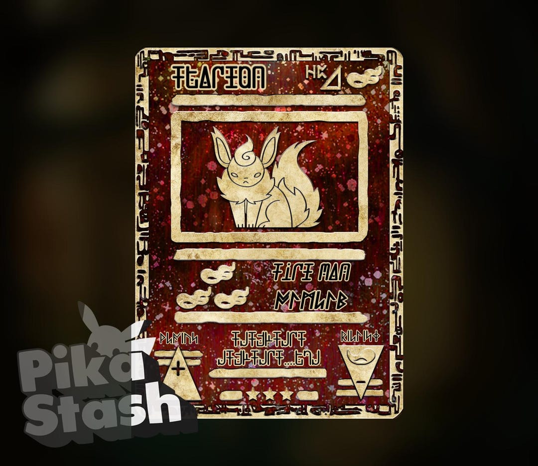 Custom Pokemon Card Flareon Ancient Foil - Etsy