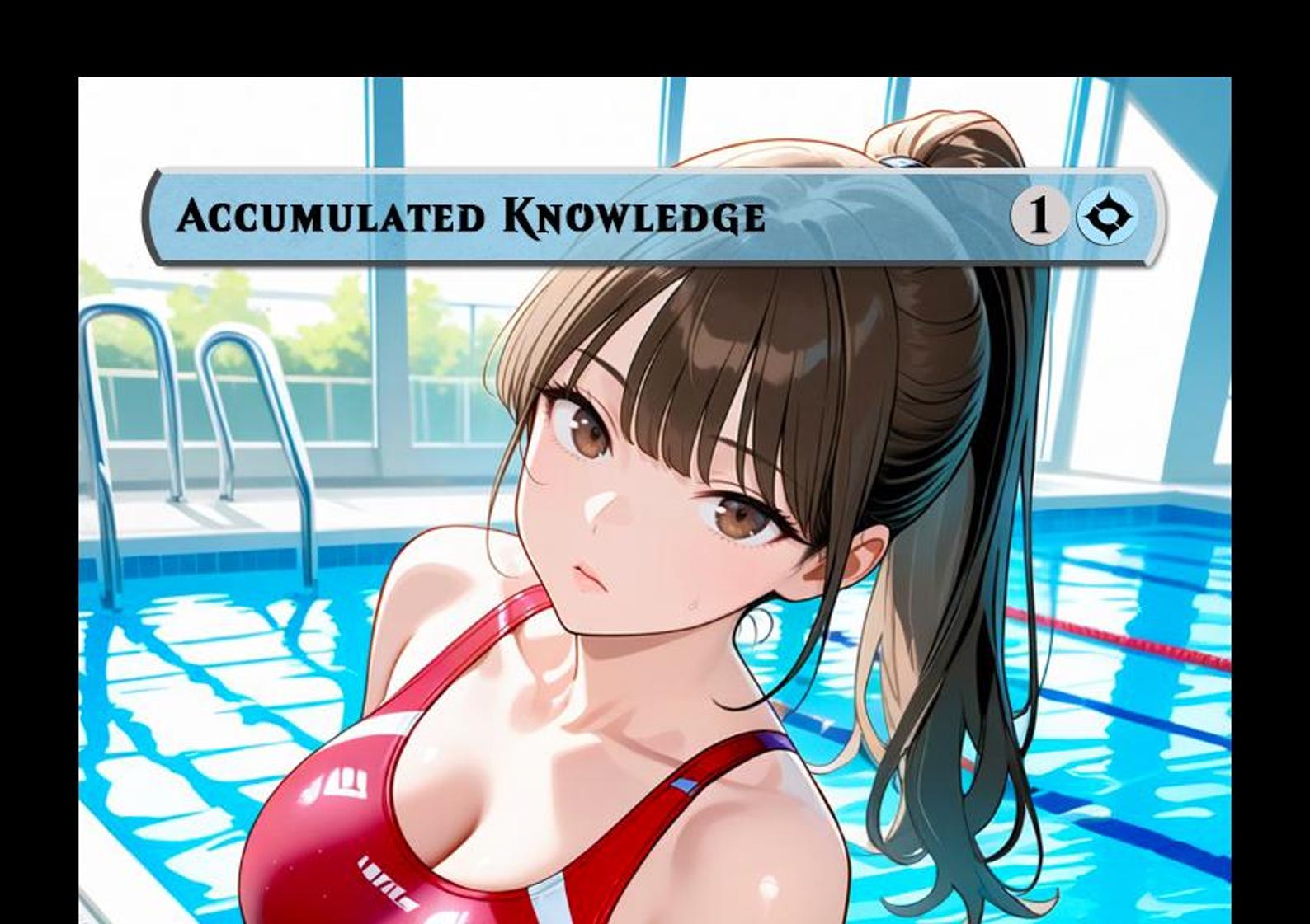 Accumulated Knowledge - Waifu Card Proxy - Foil Holographic - Full Art Sexy - Etsy