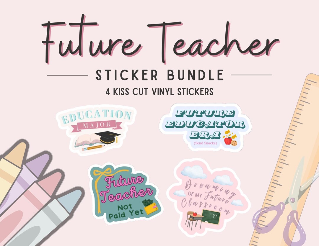 Future Teacher Sticker Bundle | Education Major Vinyl Stickers ...