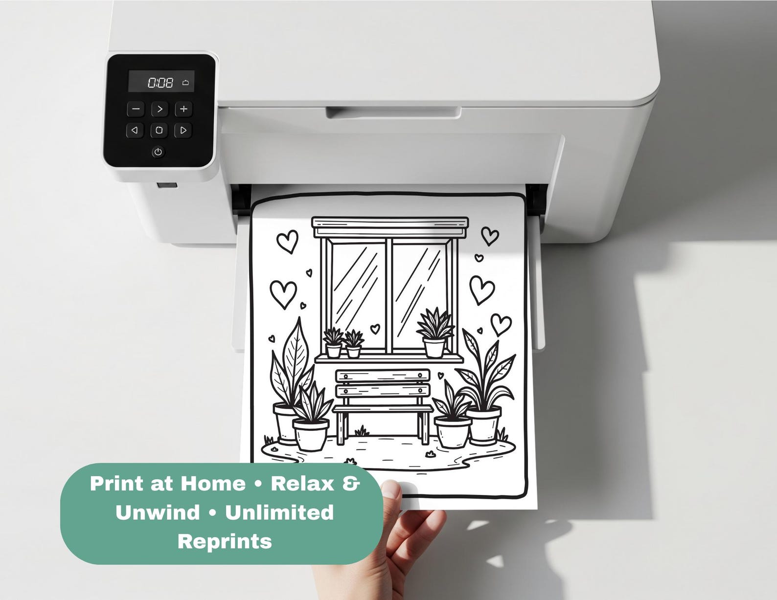 Love Corners Coloring Pages Printable, Cozy Room Coloring Book, Cute ...
