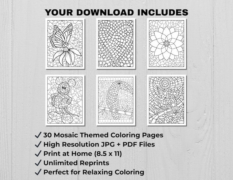 Mosaic Coloring Pages for Adults | Stained Glass Coloring Pages ...