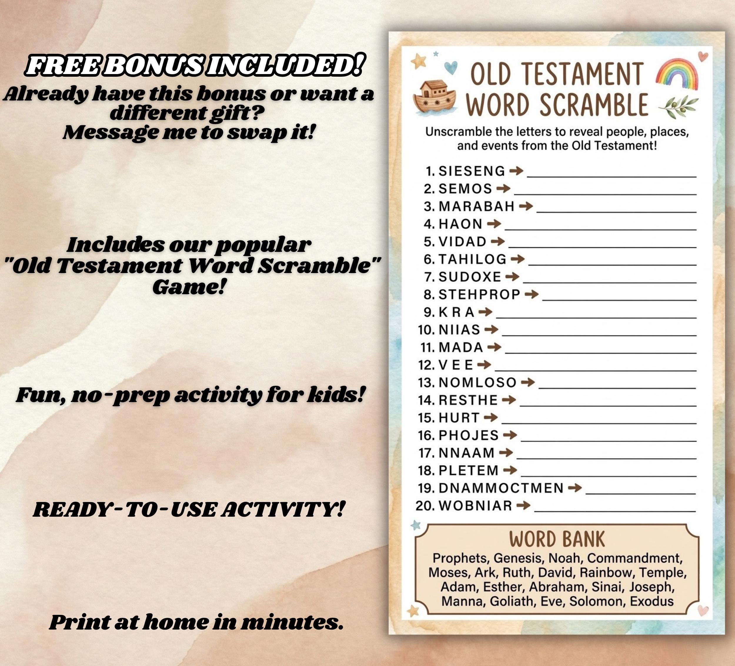Ten Commandments Flashcards, Watercolor Bible Study Aid (PDF Download ...