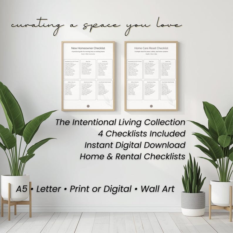 Home Checklist Bundle Printable | New Homeowner Checklist, Rental ...