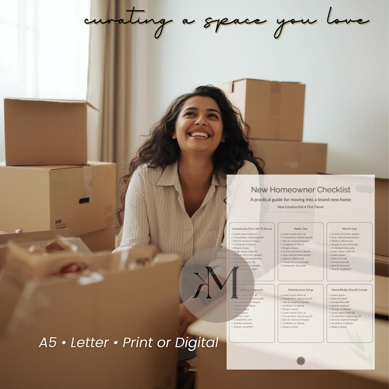 Home Checklist Bundle Printable | New Homeowner Checklist, Rental ...