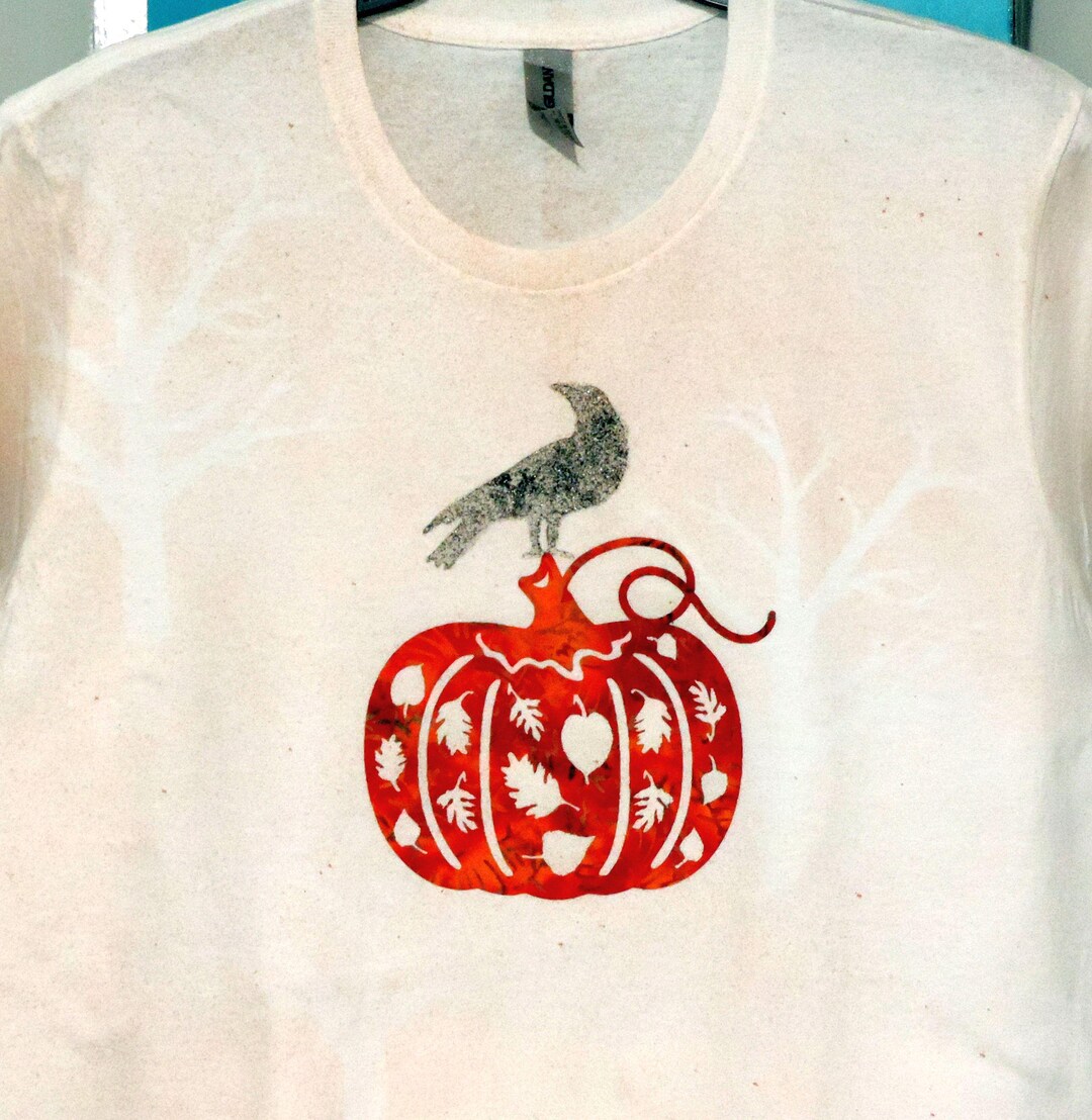 279 Raven/pumpkin Stencil, Applique, Pre-cut, Laser-cut, Pre-fused - Etsy