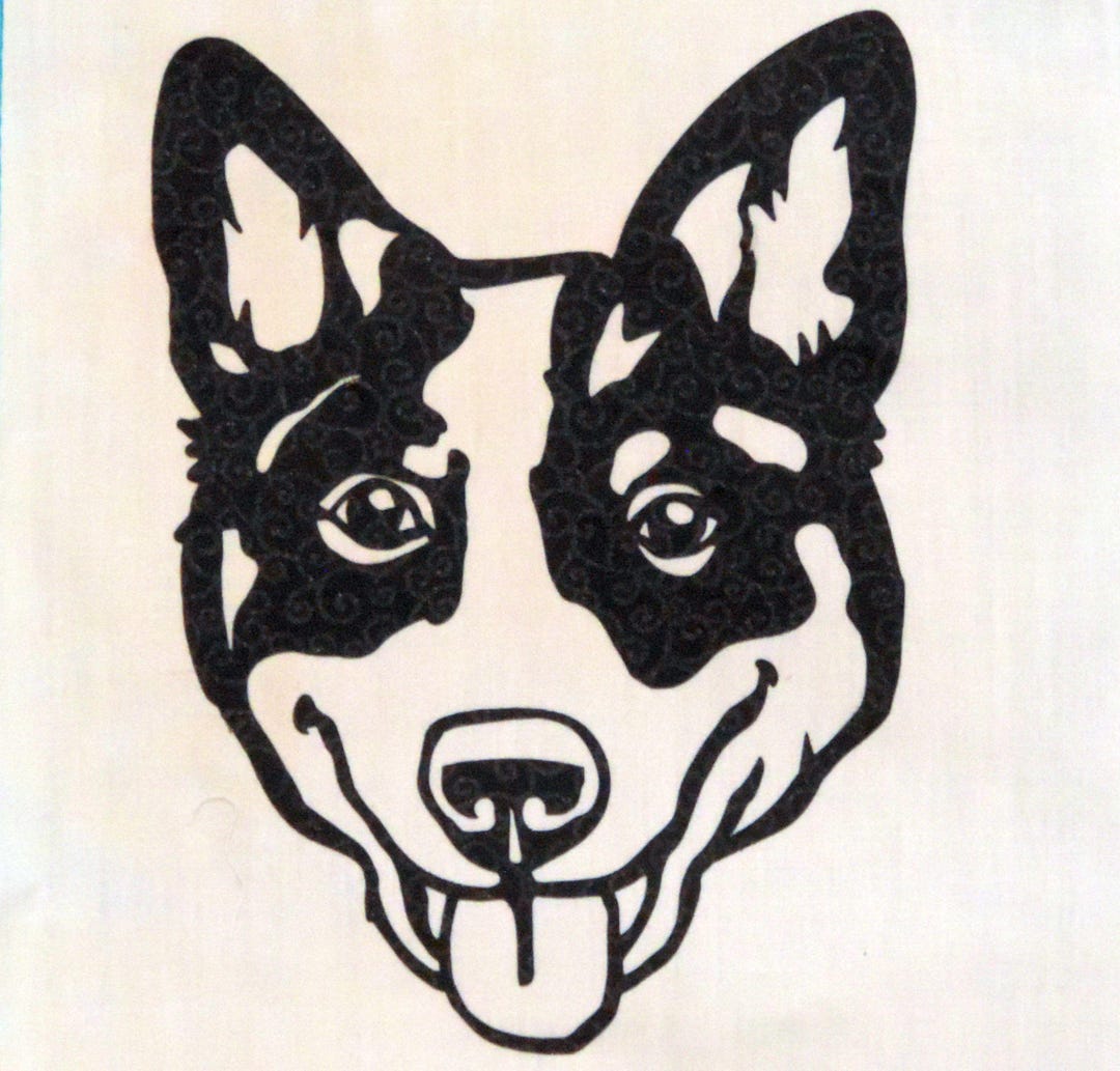Blue Heeler Face Laser-cut, Pre-fused, Pre-cut Applique - Etsy