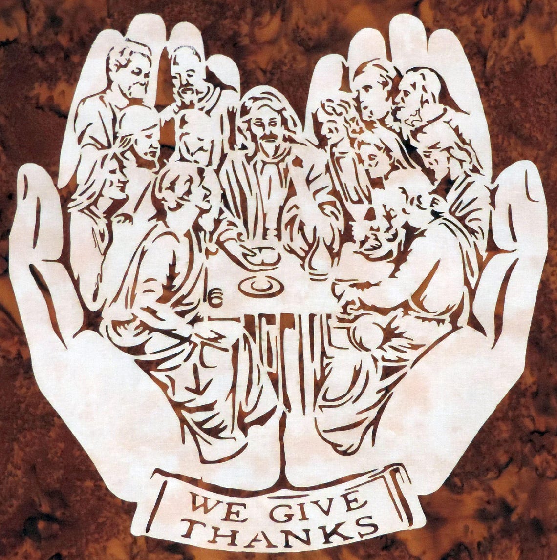 Give Thanks Hands, Laser-cut Applique, Pre-fused, Pre-cut - Etsy