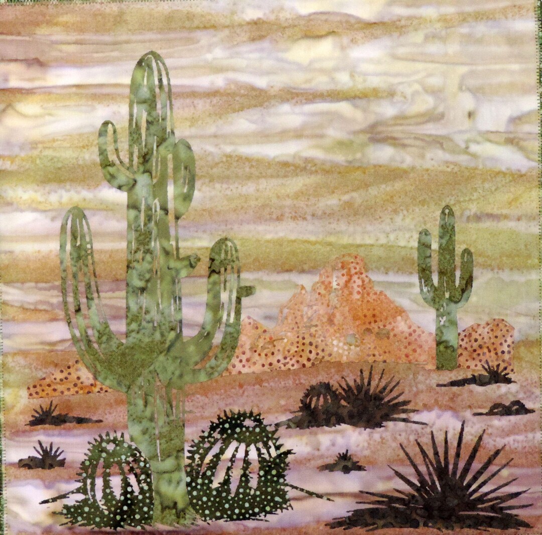 Cactus Bluff Scene Laser-cut. Pre-fused, Pre-cut - Etsy