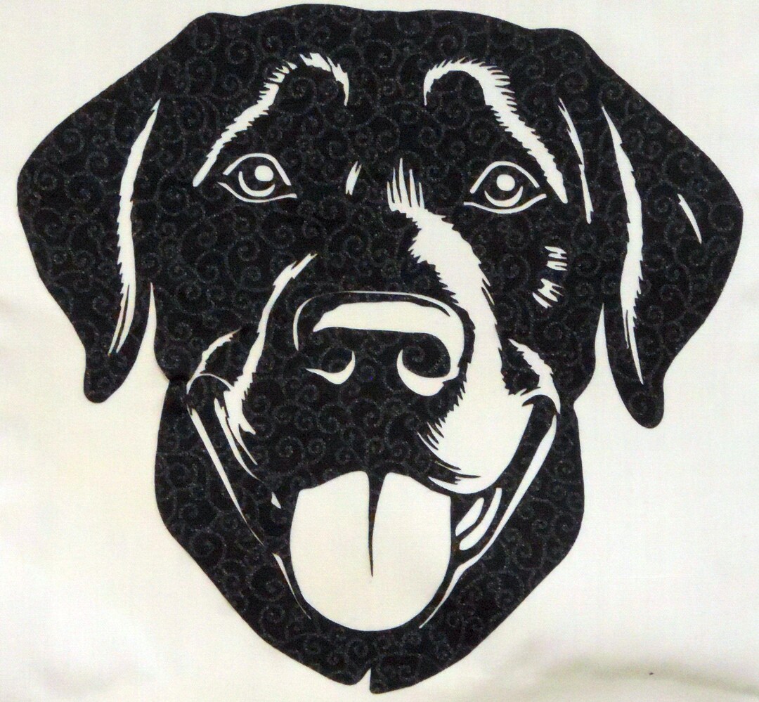 Labrador Retriever Dog Face Laser-cut, Pre-fused, Pre-cut Applique - Etsy