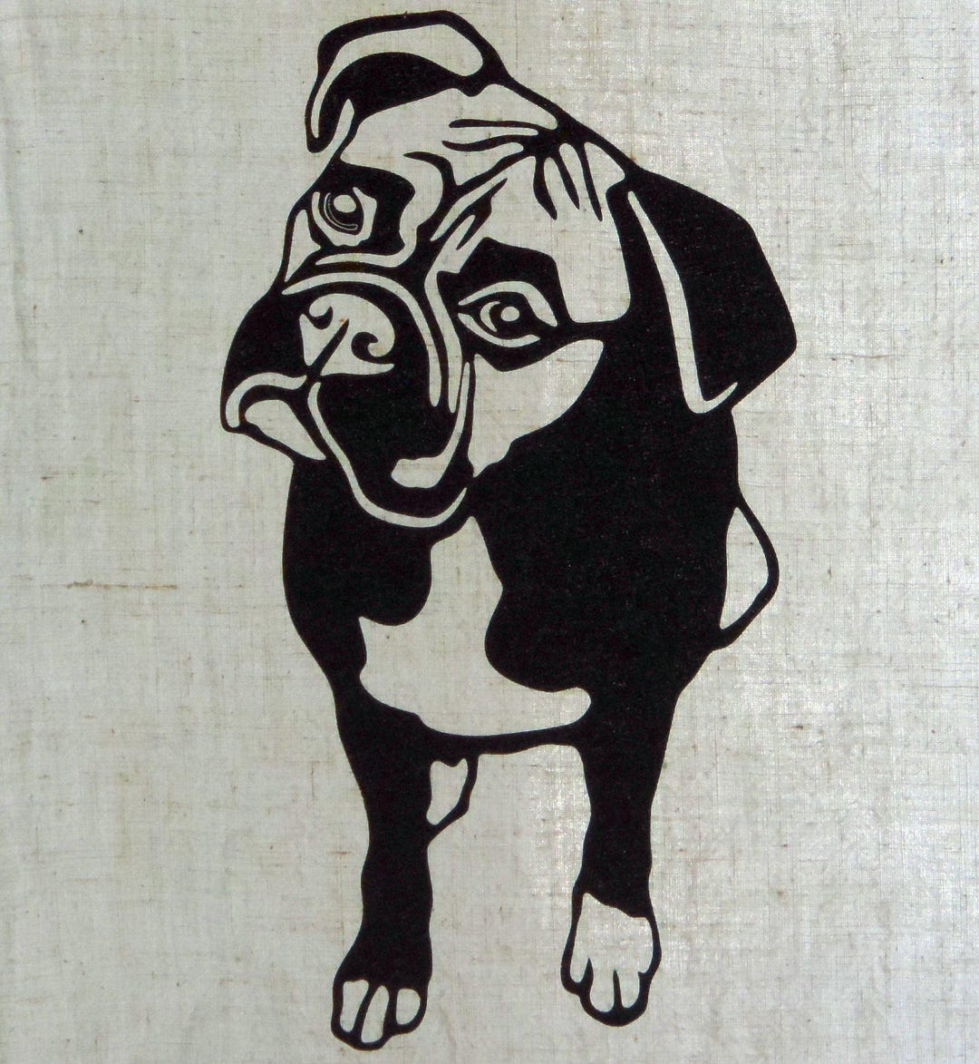 Boxer Standing Laser-cut, Pre-cut Applique - Etsy