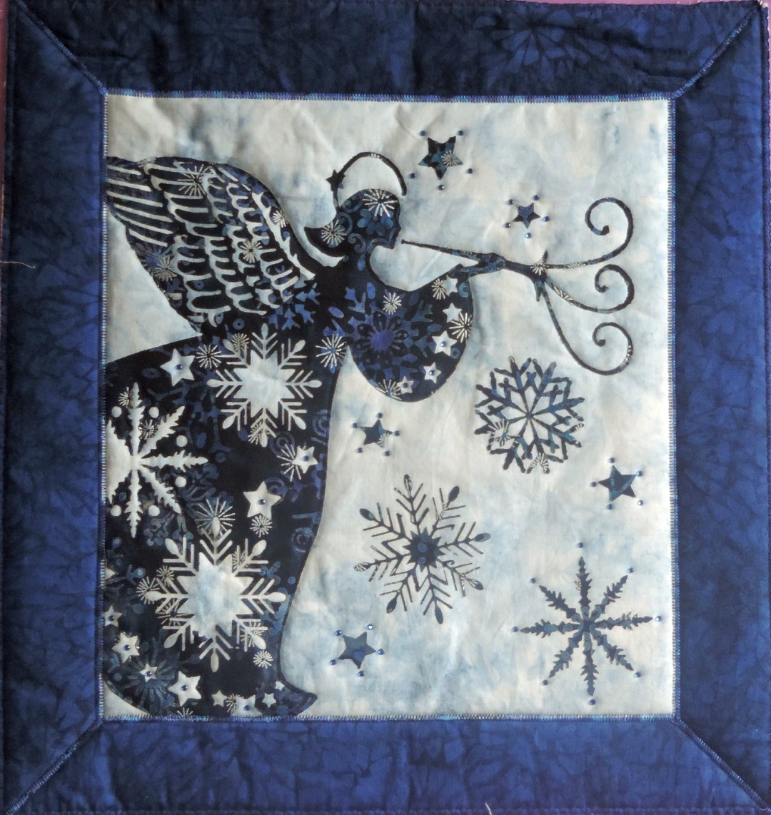Snowflake Angel Laser-cut Applique Kit, Pre-fused, Pre-cut - Etsy