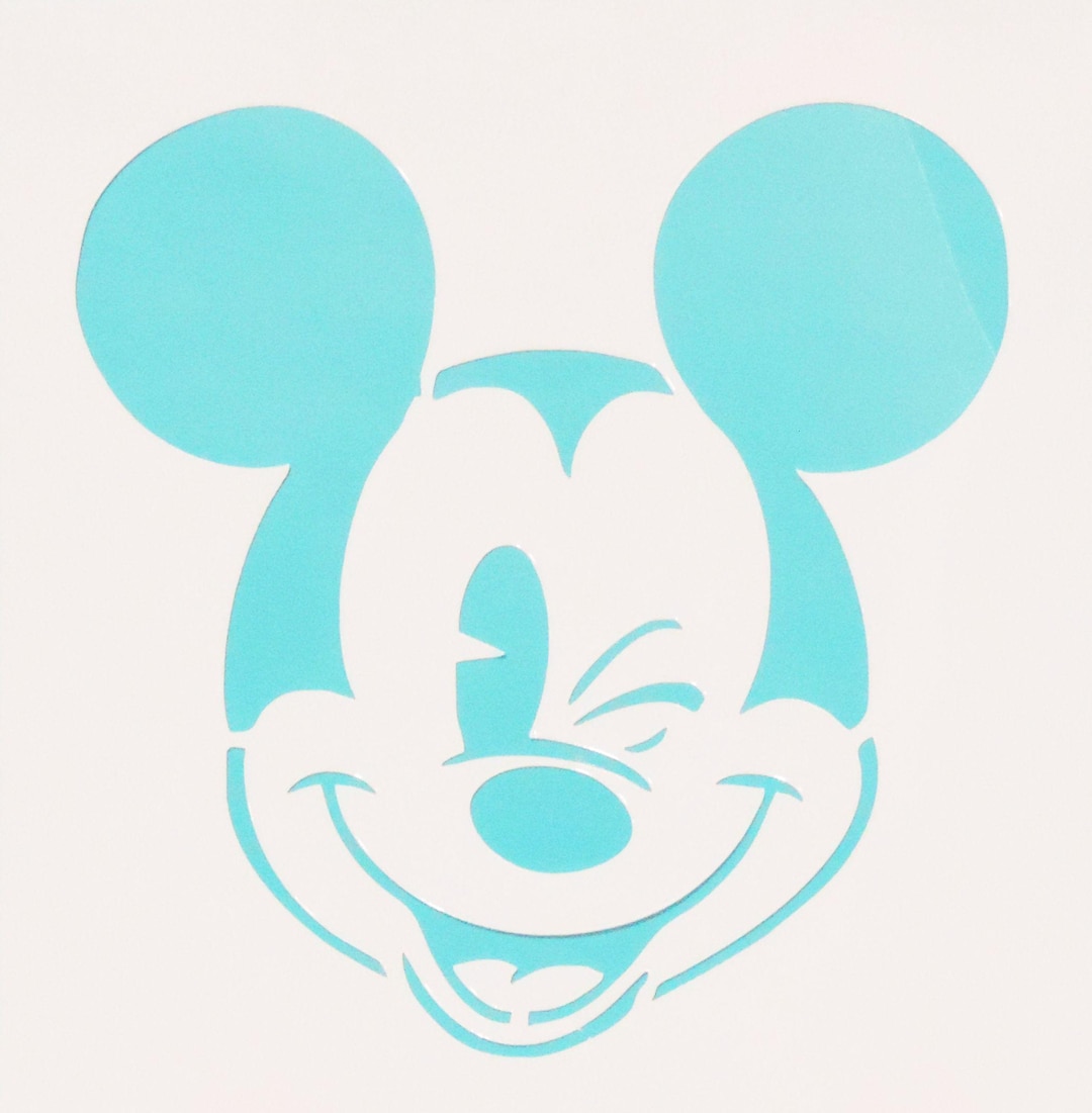 Mickey Mouse Wink Stencil - Etsy