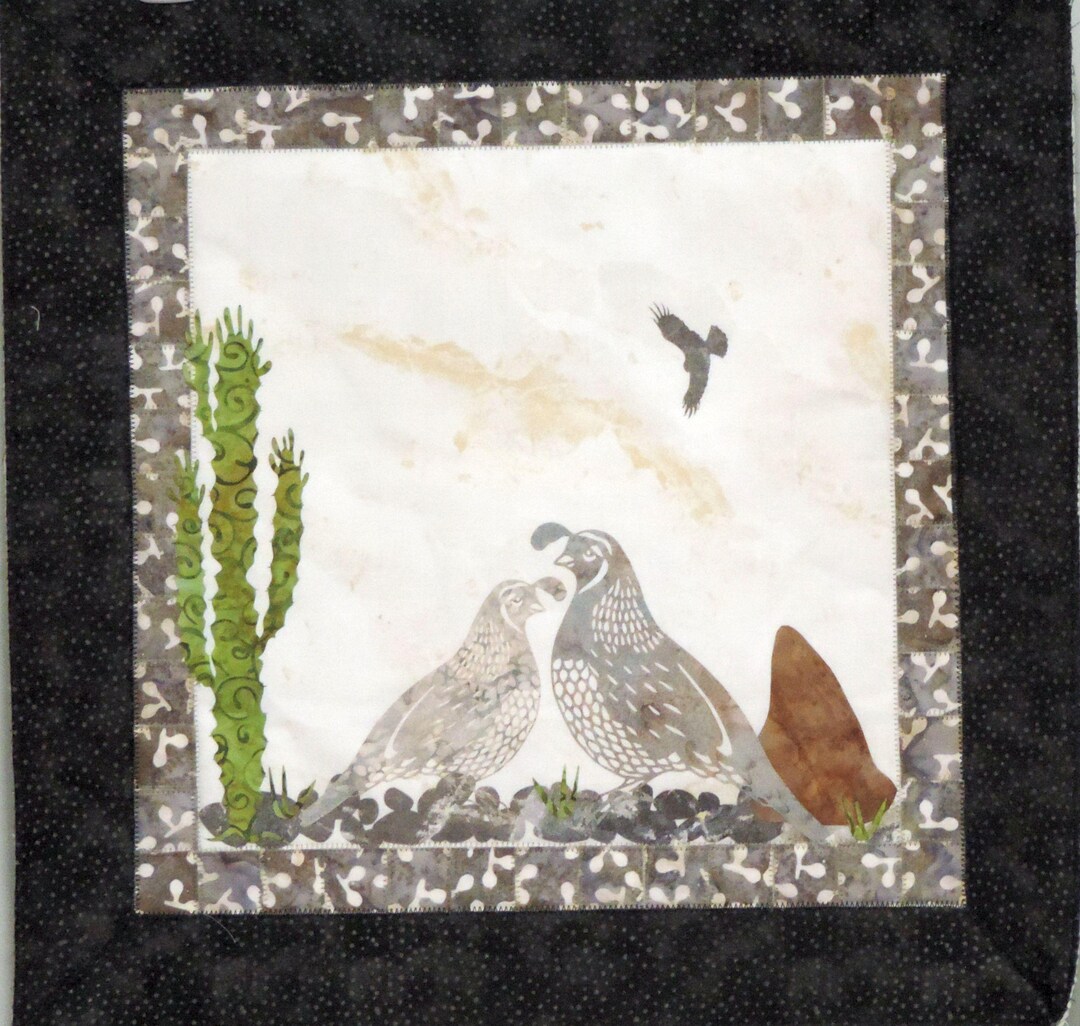 2 Quail W/cactus Laser-cut. Pre-fused, Pre-cut - Etsy