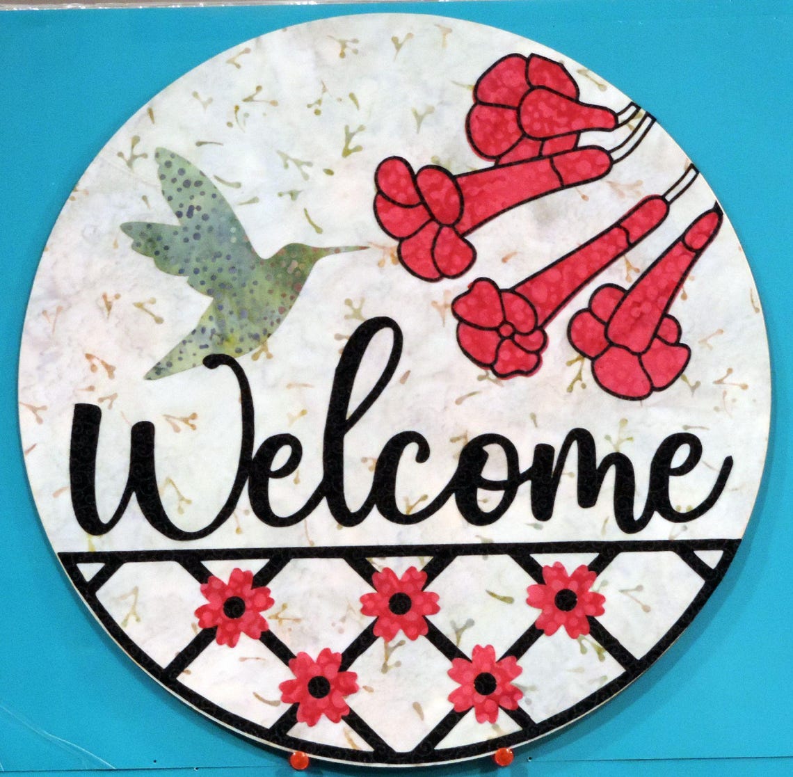 Hummingbird Welcome Sign Laser-cut Applique, Pre-fused, Pre-cut - Etsy