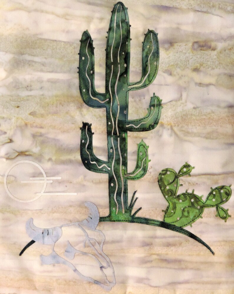 Cactus Desert Scene Laser-cut Applique, Pre-fused, Pre-cut - Etsy