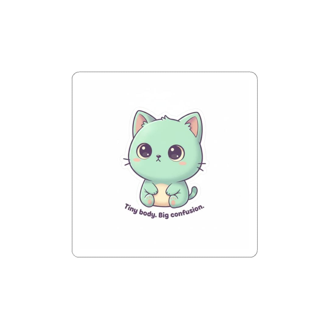 Tiny Monster Cute Irony Kiss-cut Sticker | Whimsical Weird, Chaotic ...
