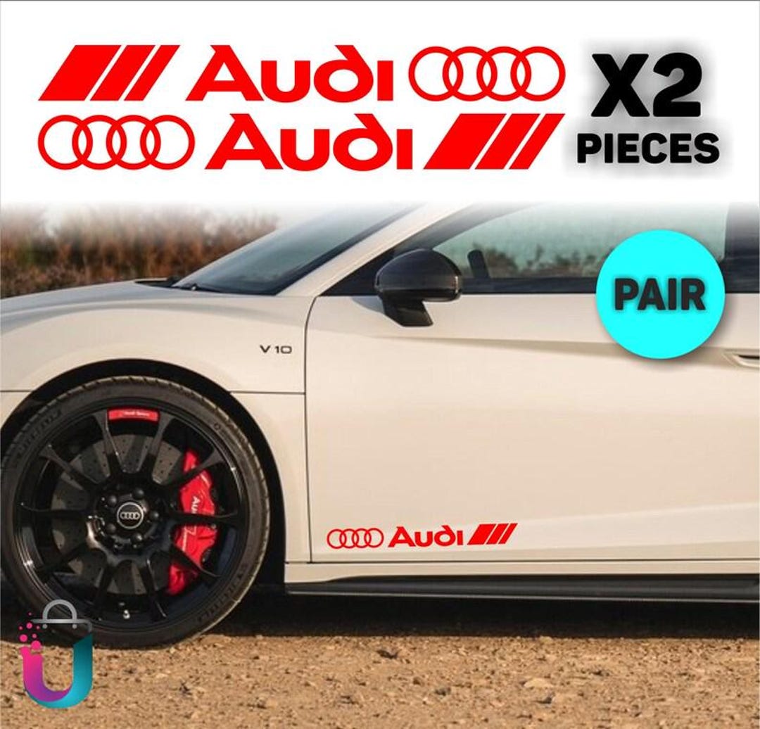 2x Audi Vinyl Stickers | 11-inch Car Badge Logo Decals | Automotive ...