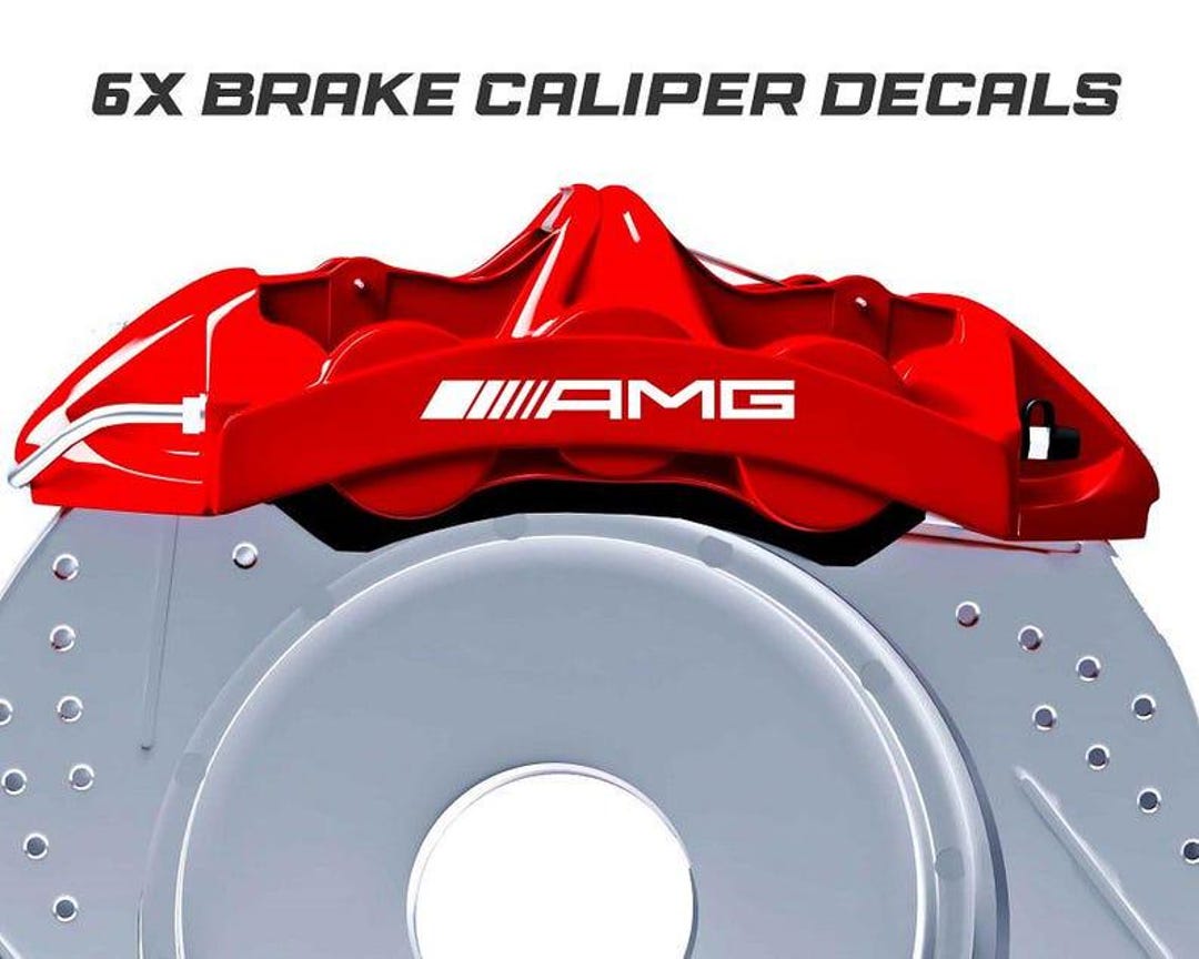 6x AMG Brake Caliper Vinyl Decals – Heat Resistant Car Brake Stickers ...