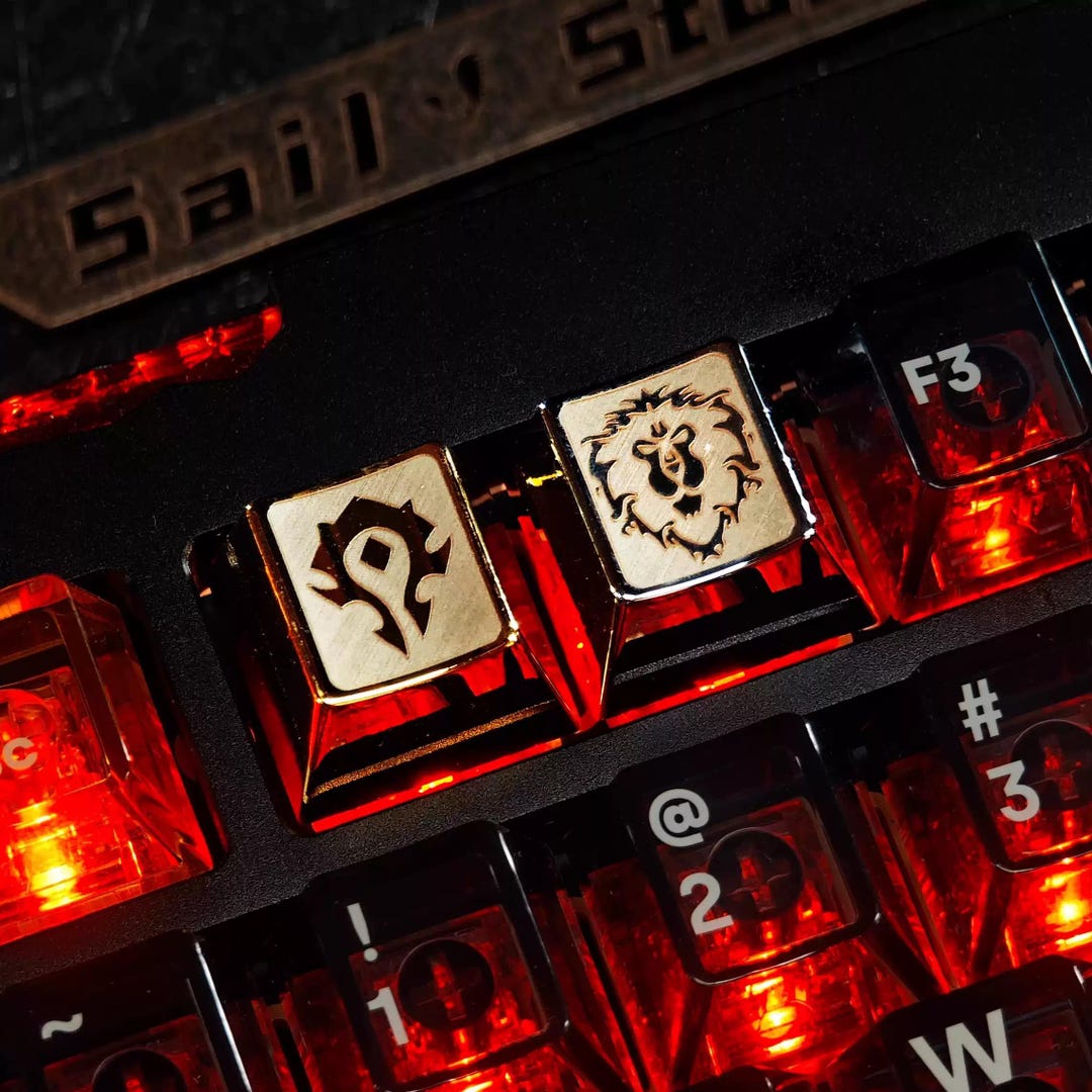 Metal Keycap, World of Warcraft Horde & Alliance, Personalized ...