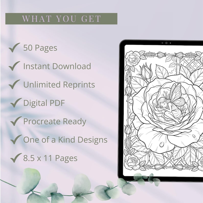 Fairycore Coloring Book, 50 Enchanted Woodland Fairy Printable Adult ...