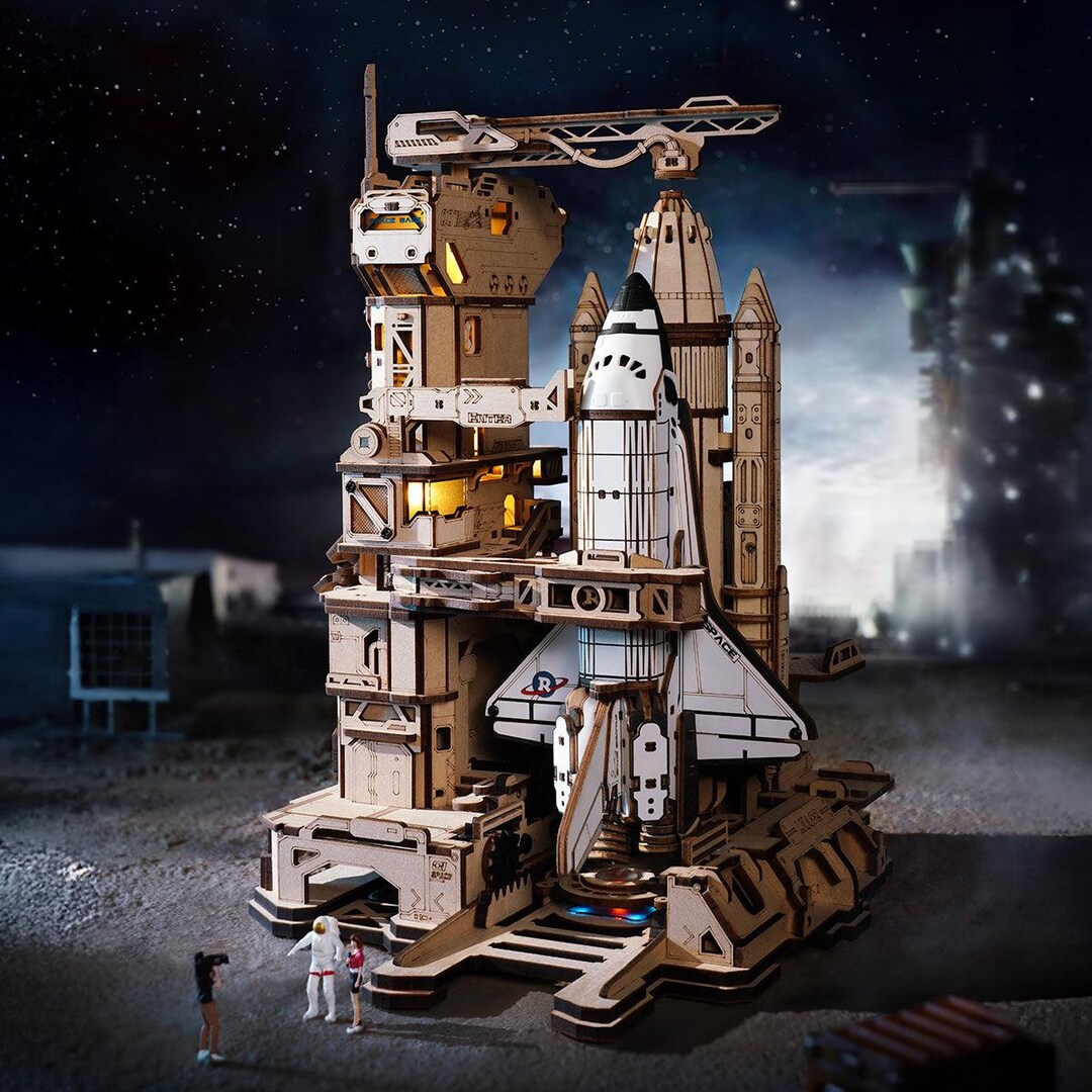 3D Wooden Space Shuttle Puzzle | DIY Building Kit With Mechanical ...