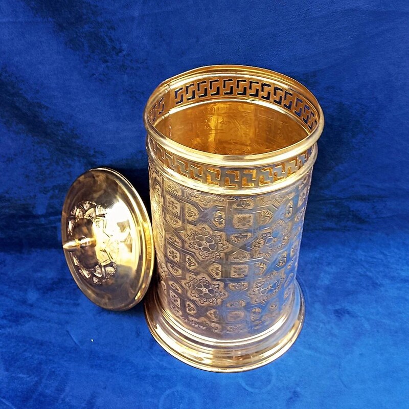 Brass Trash Can - Etsy