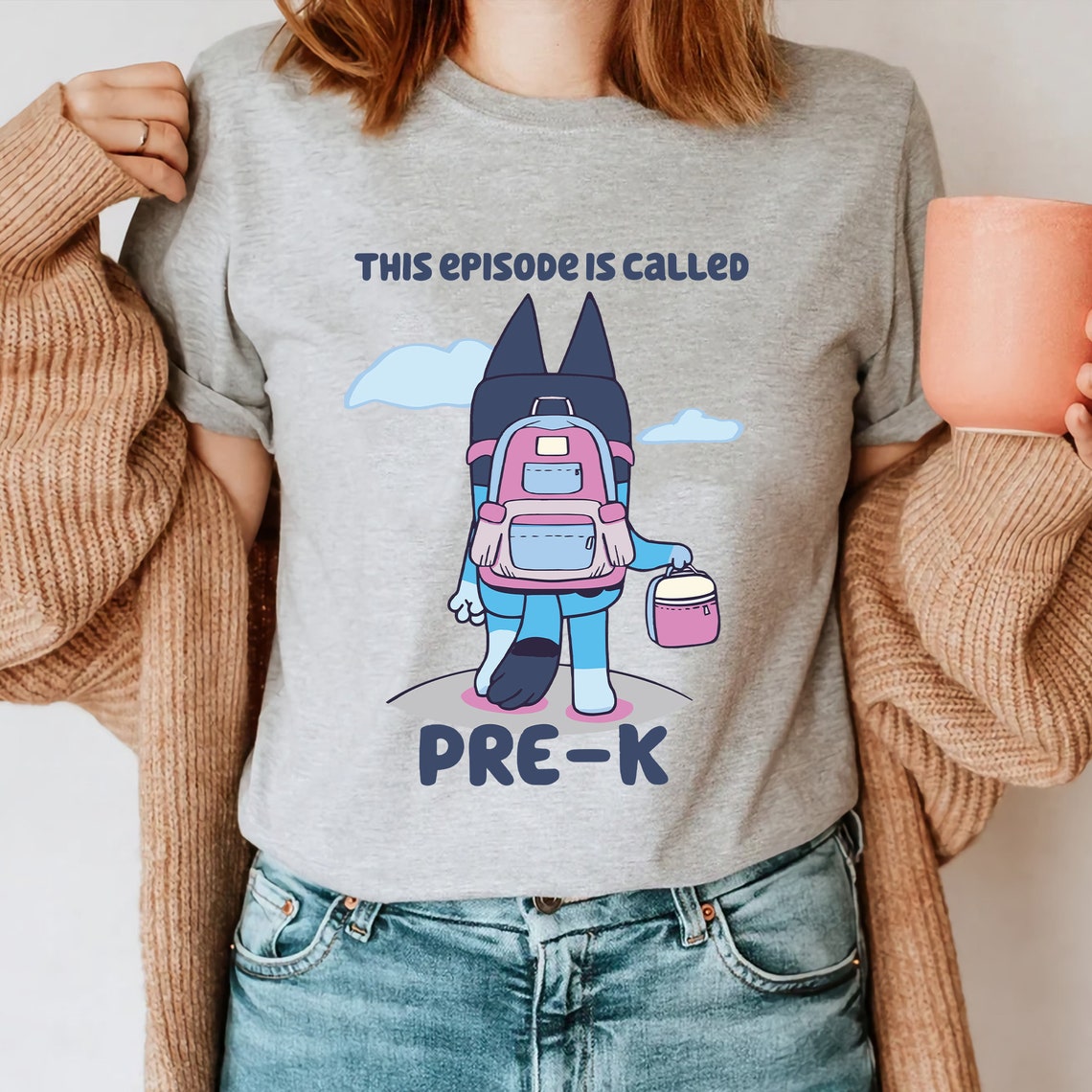 Bluey Back to School Png, This Episode is Called Pre-k Png, Bluey and ...