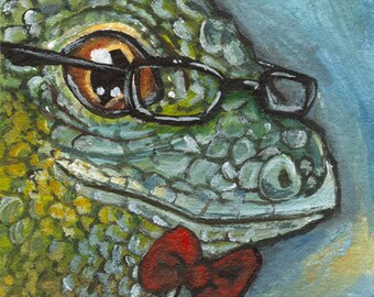 Lizard art | Etsy
