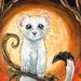 Ferret Art Print White Stoat Hierophant Tarot Card Pet - Etsy
