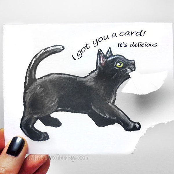 Black Cat Cards - Etsy UK