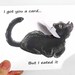 Funny Card Black Cat Greeting Card Blank Card Pet Art - Etsy