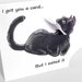 Funny Card Black Cat Greeting Card Blank Card Pet Art - Etsy