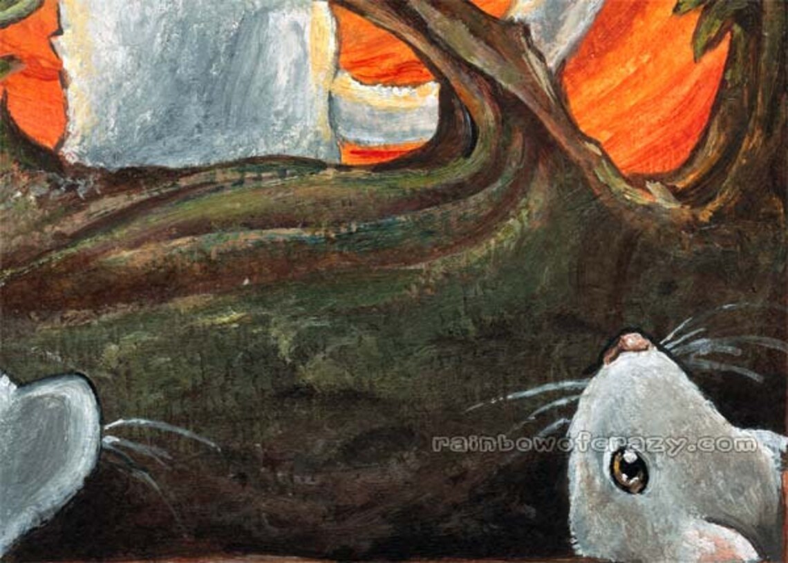 Ferret Art Print White Stoat Hierophant Tarot Card Pet | Etsy