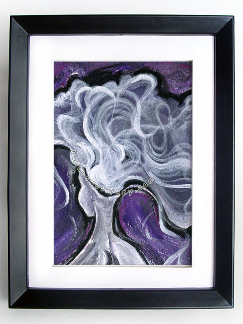 Fibro Fog Fibromyalgia Art Print Mental Health Purple and | Etsy