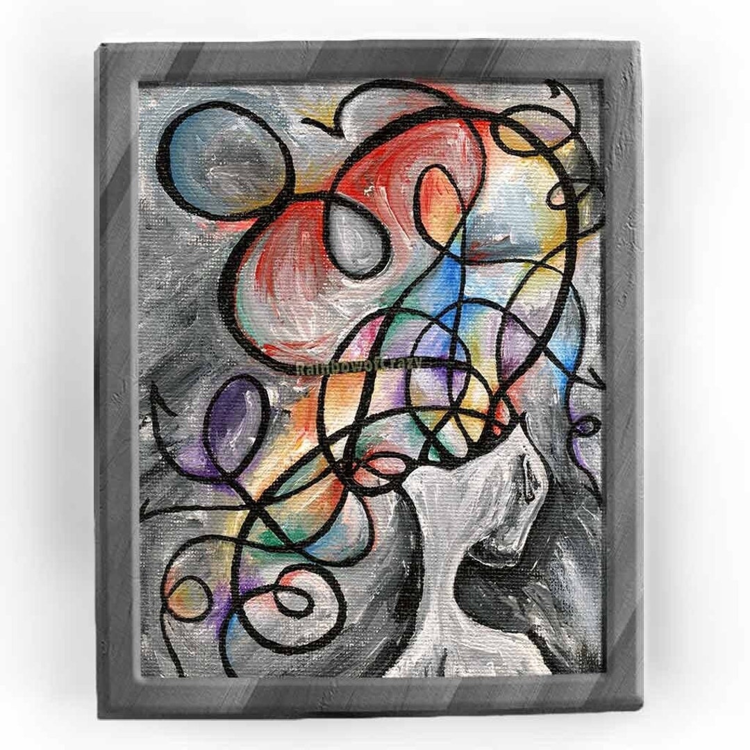Anxiety Print, Mental Health Art, Fibromyalgia Support, Abstract Decor ...