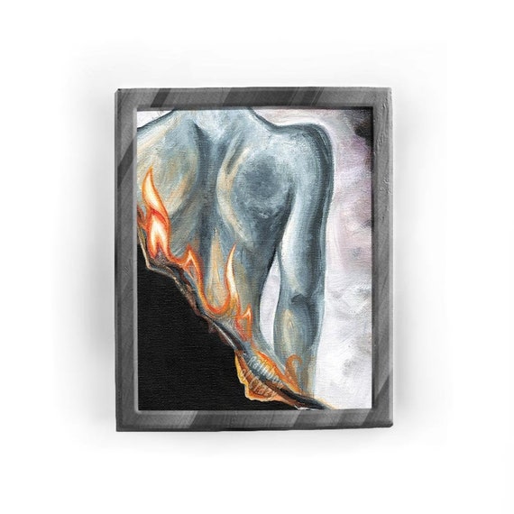 Fire Poster Flame Print Chronic Pain Mental Illness | Etsy