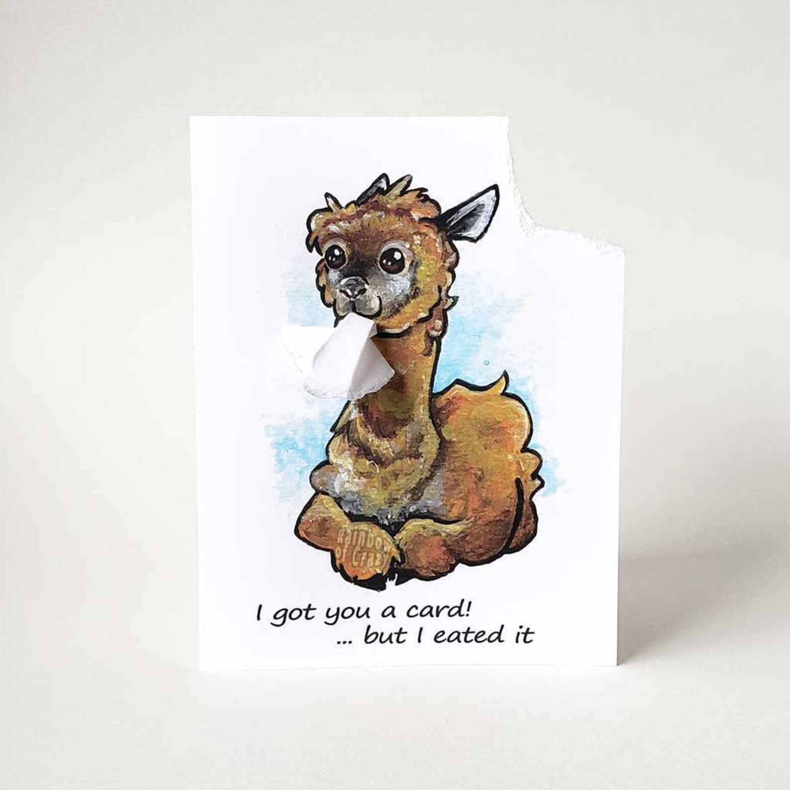 Alpaca Card Funny Card Personalized Text Farm Animal Art | Etsy