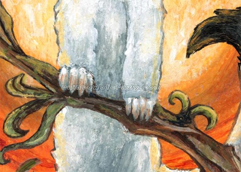 Ferret Art Print White Stoat Hierophant Tarot Card Pet | Etsy